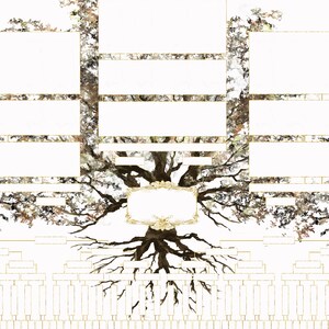 Beautiful Royal Large Family Tree Gold Digital Art Ancestors and ...