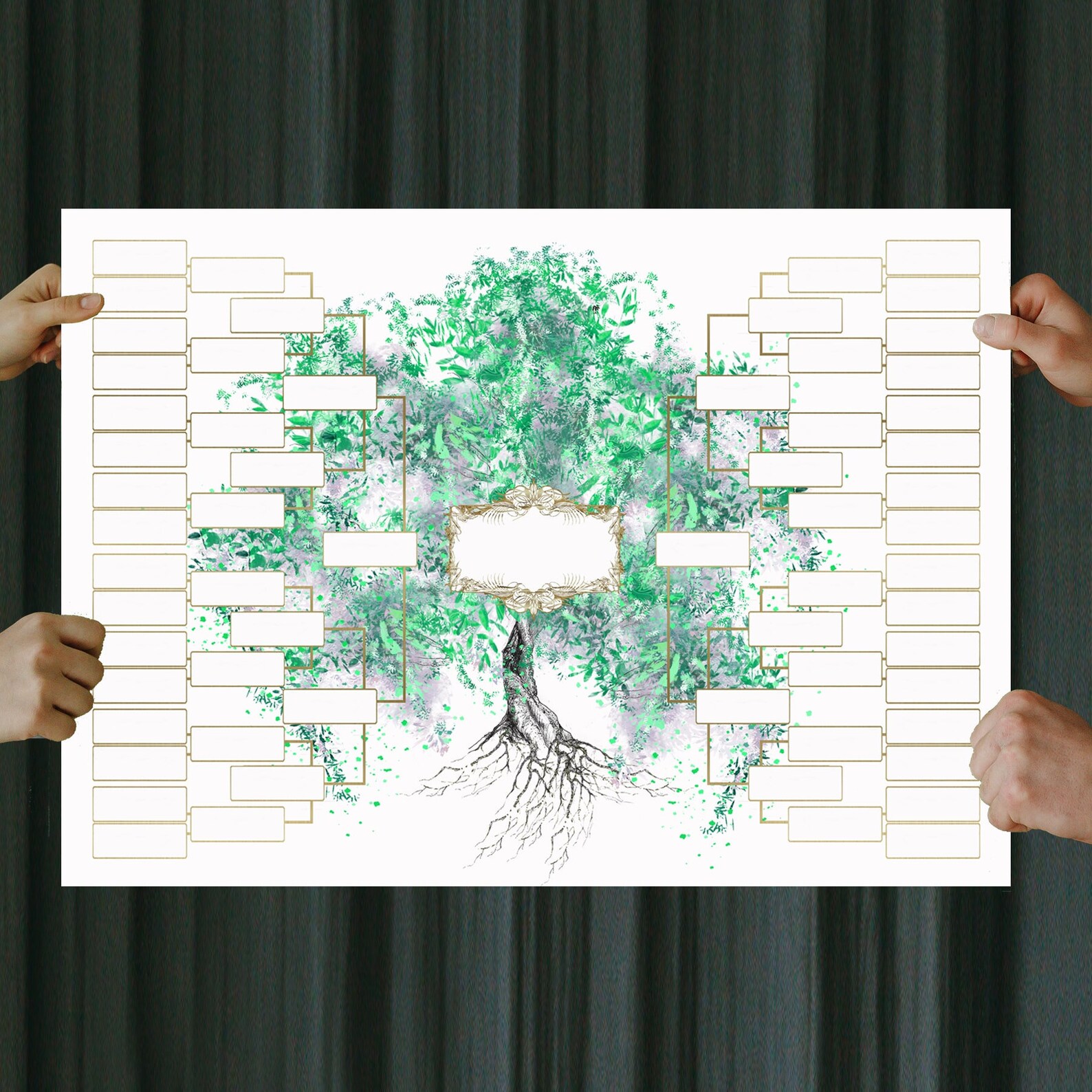 Family Tree 5 Generation. Family Tree Fillable Template. - Etsy
