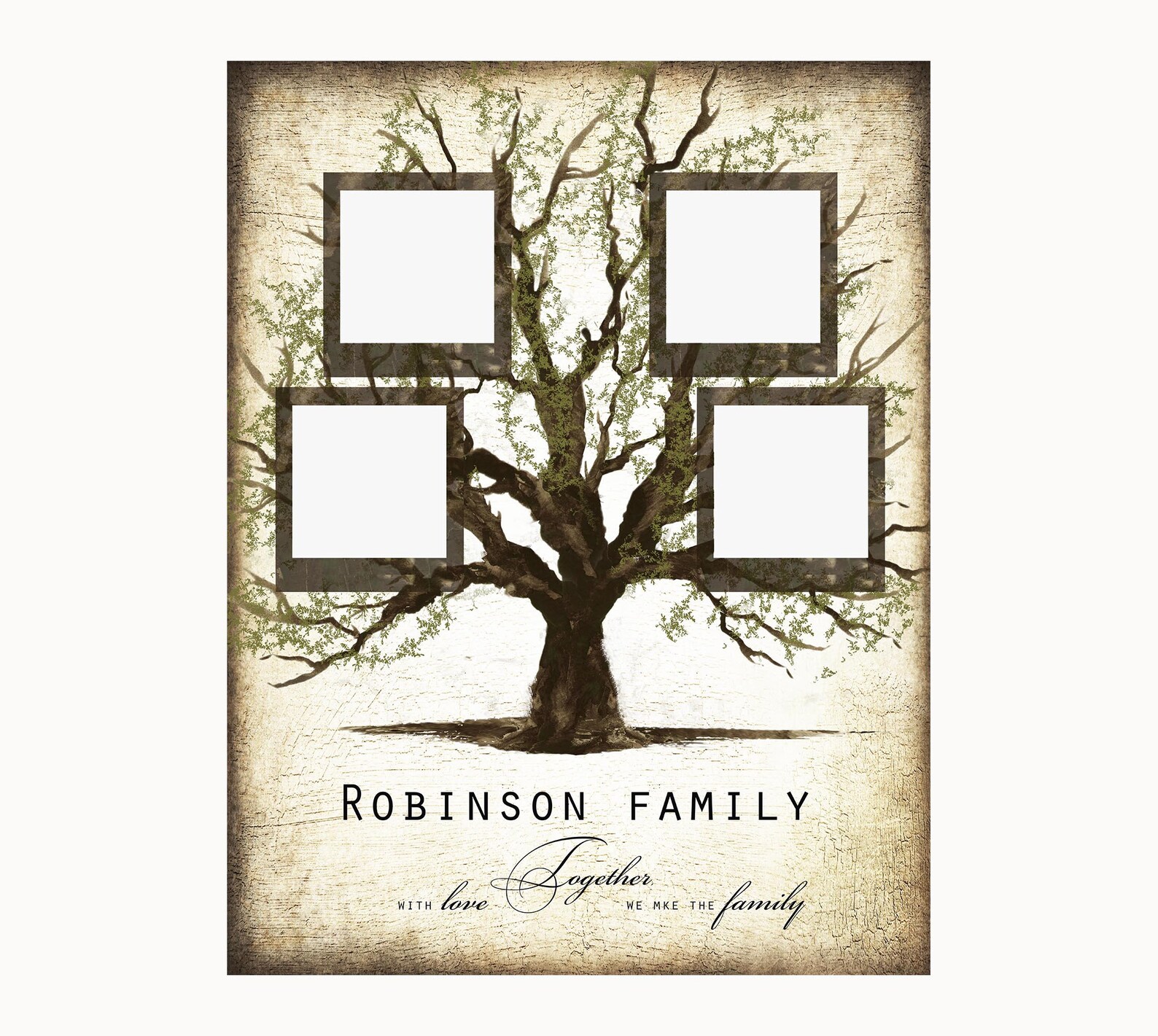 Editable PSD Family Tree Template With Photos Family Tree - Etsy UK
