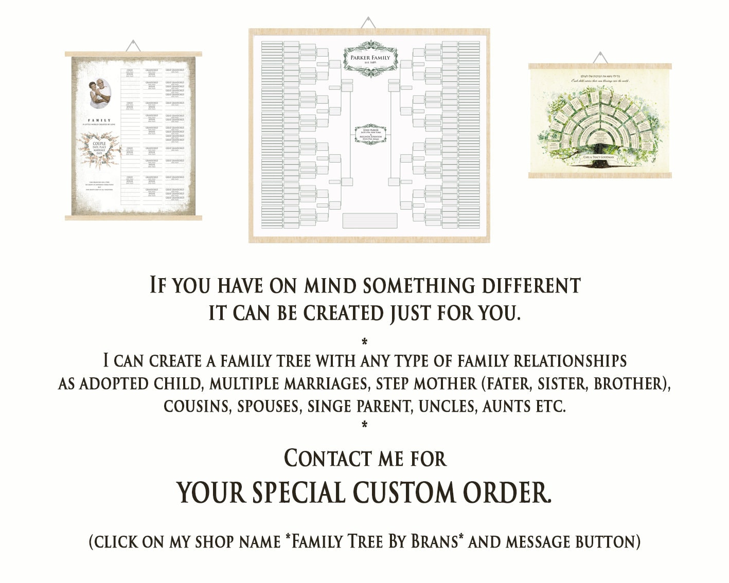 Family Tree With Roots. Personalized 10 Generations. Printable | Etsy