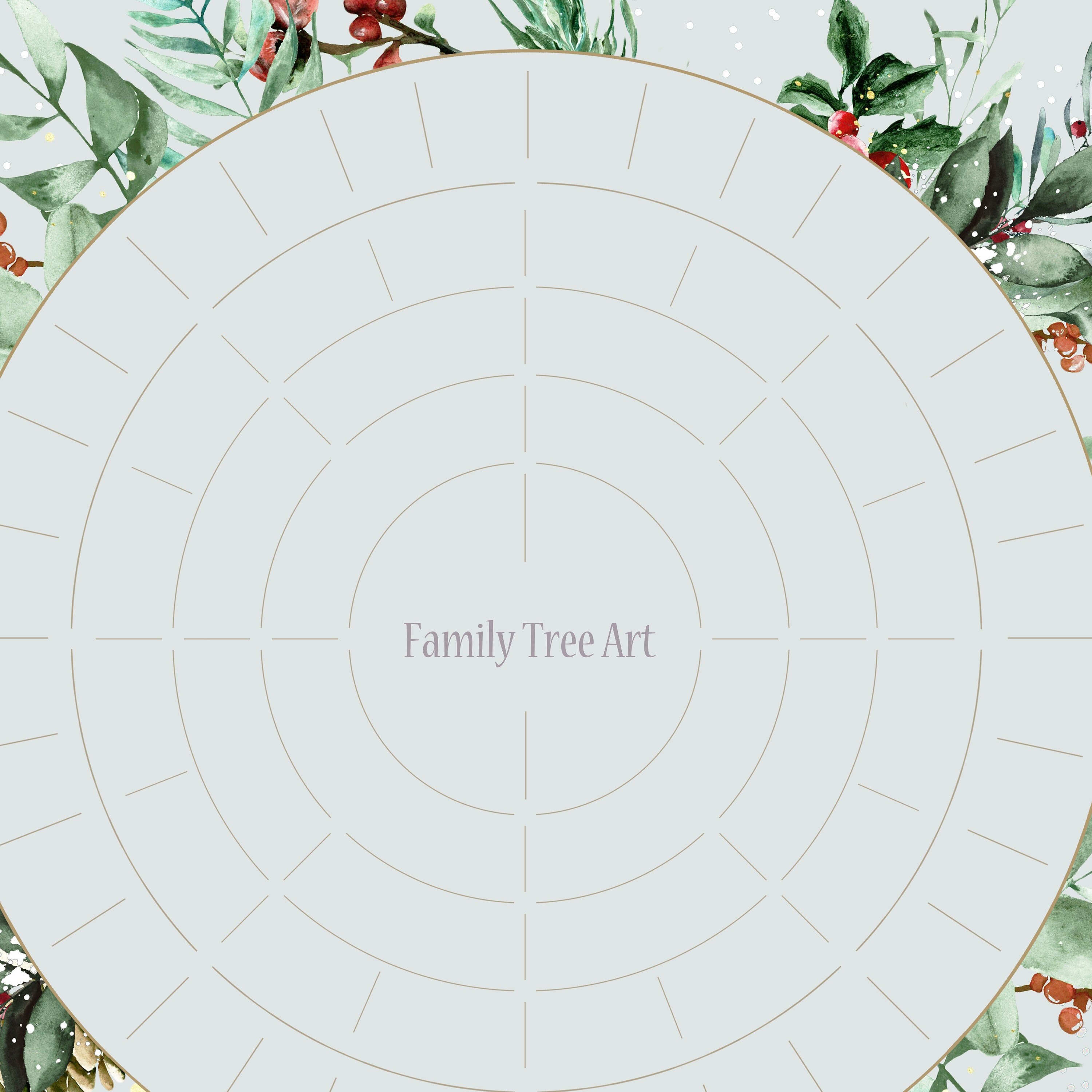 Fillable Family Tree 5 Generations Add Your Family Names - Etsy