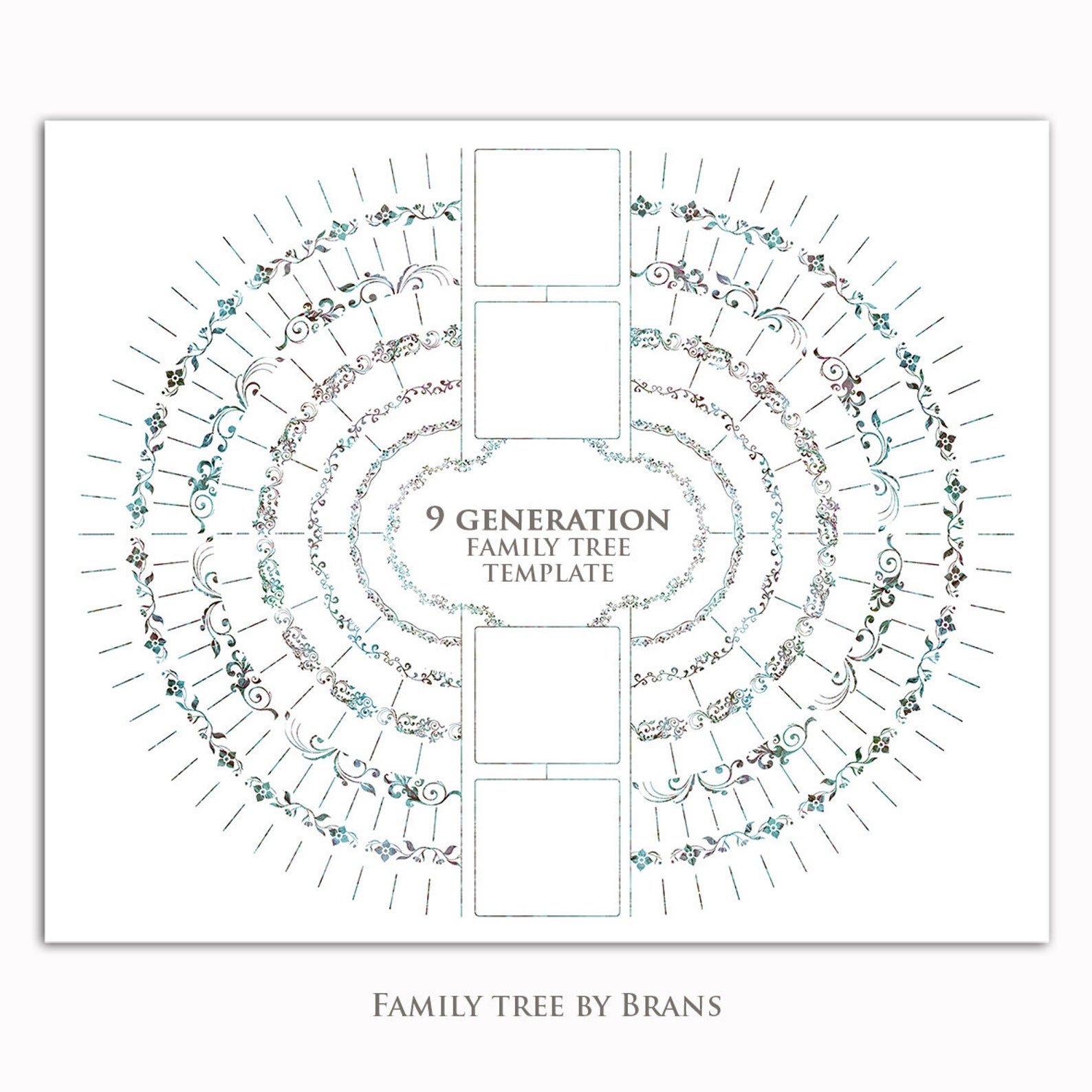 9 Generation Family Tree Template - Etsy Canada