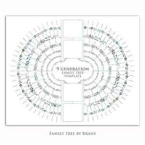 9 Generation Family Tree Template - Etsy