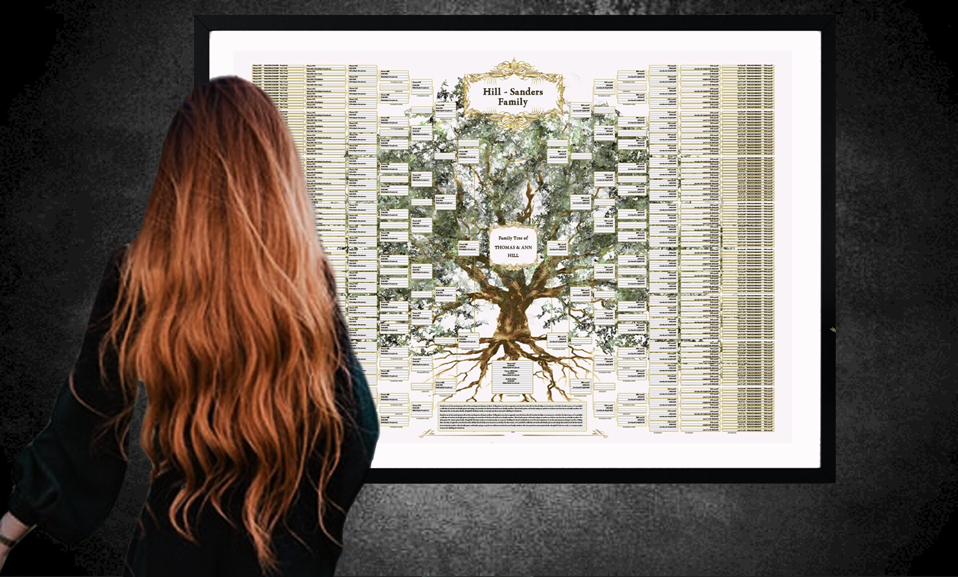 Family Tree With Roots. Personalized 10 Generations. Printable | Etsy