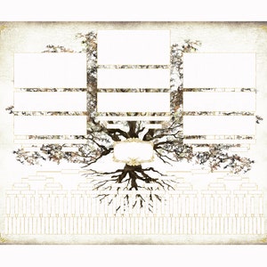 Beautiful Royal Large Family Tree Gold Digital Art Ancestors and ...