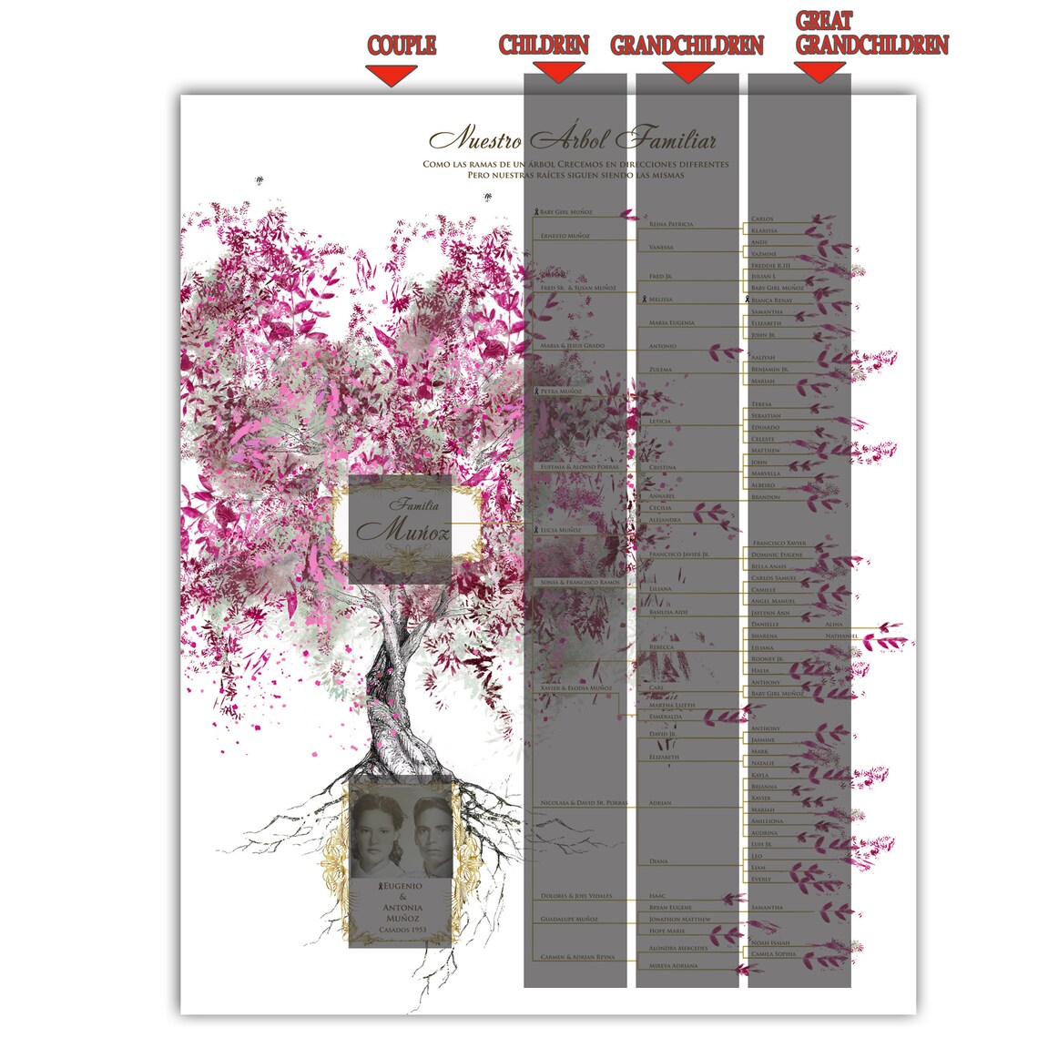 Top Quality Family Tree. A Professional Family Tree That Will - Etsy