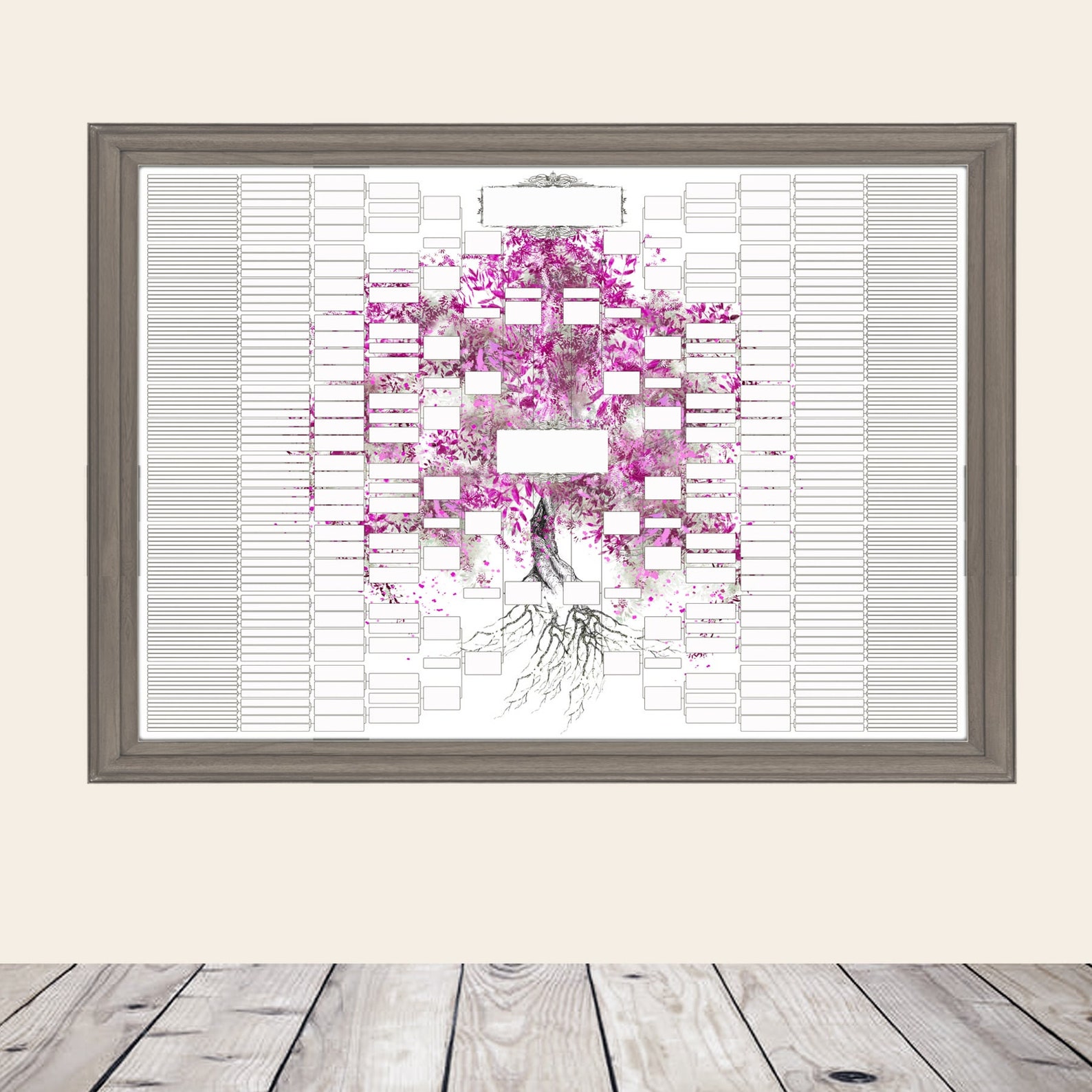 Fill in It Yourself Easy. Family Tree Template. Adobe Acrobat - Etsy