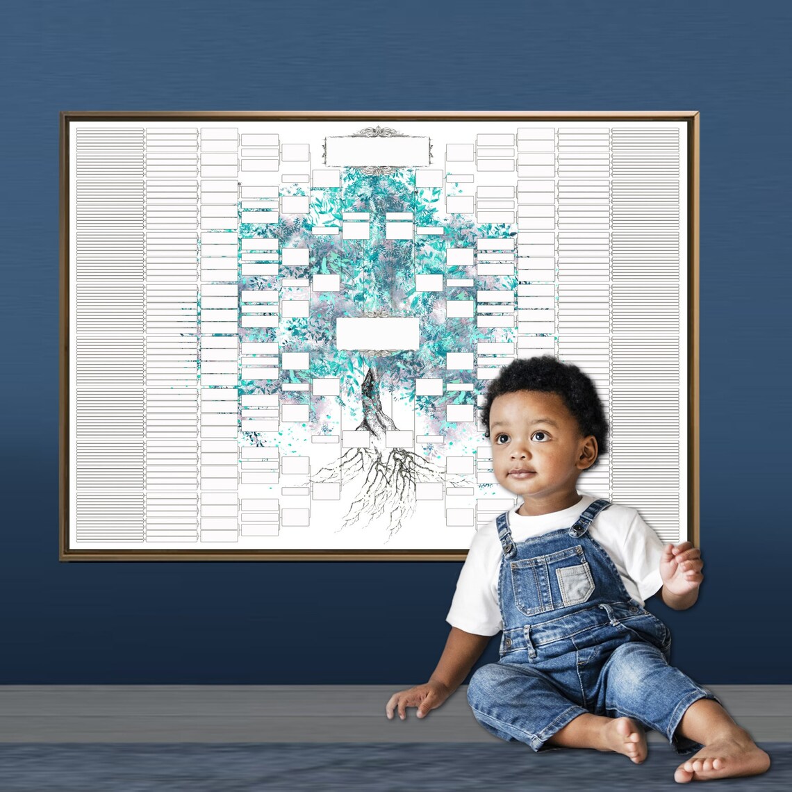 Easy to Fill in Family Tree Template. Fillable Family Tree | Etsy