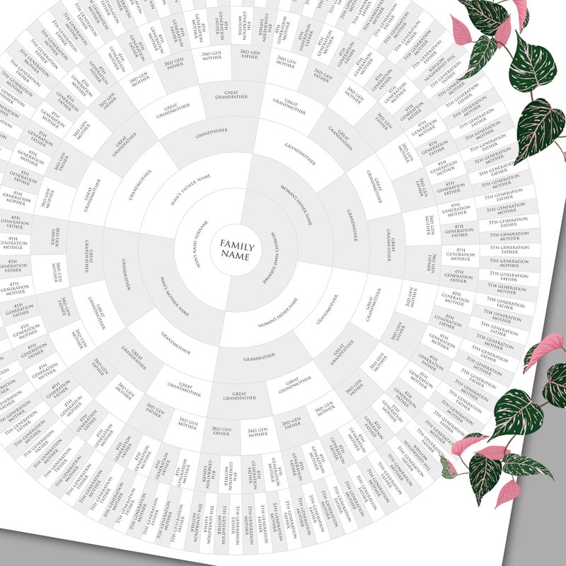 Fillable Family Tree - Etsy