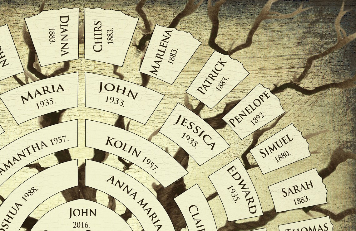 Ancestry gift for grandparents anniversary Best family tree | Etsy