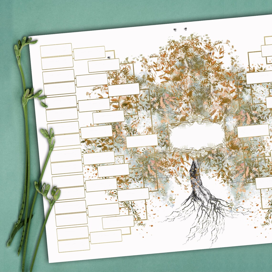 Family Tree Fillable Template. Ancestor Family Tree 5 - Etsy