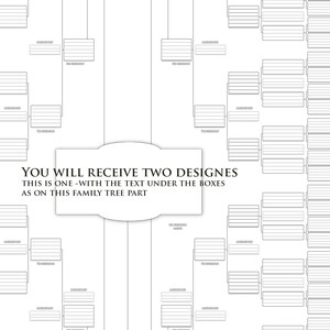 Large 13 Generations Family Tree Printable Digital File, Royal Gold ...