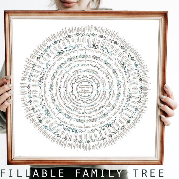 Digital Family Tree - Etsy