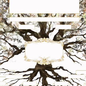 Beautiful Royal Large Family Tree Gold Digital Art Ancestors and ...