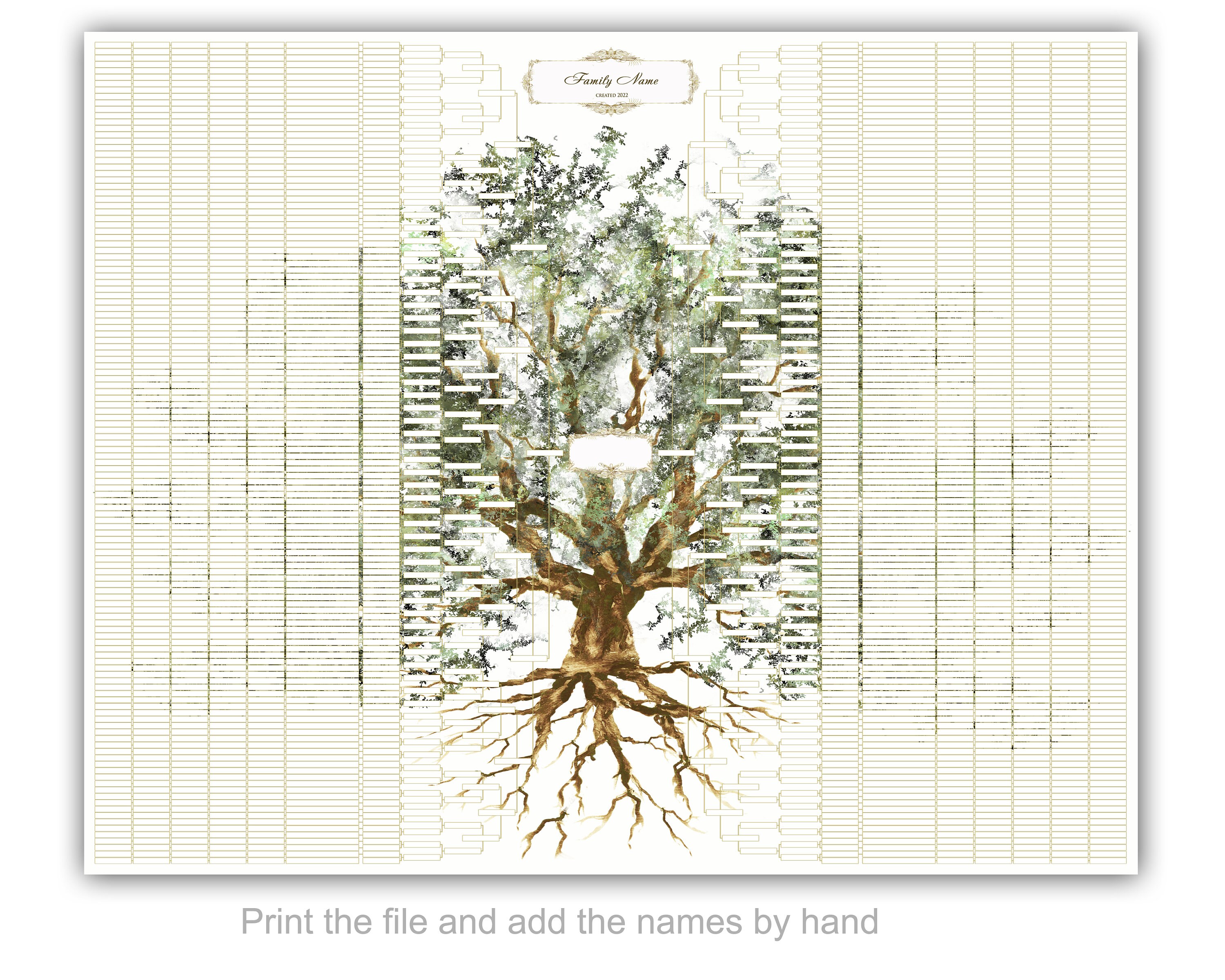 15 Generation Family Tree. Large Family Tree for 15 Ancestor - Etsy Canada