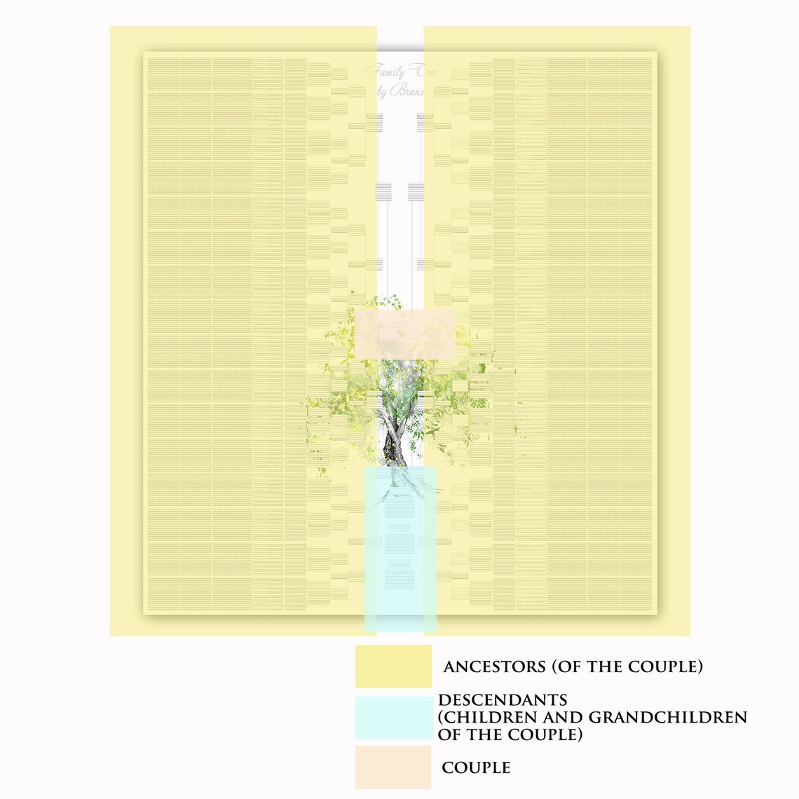 12 Generation Family Tree Template Digital Printable File - Etsy
