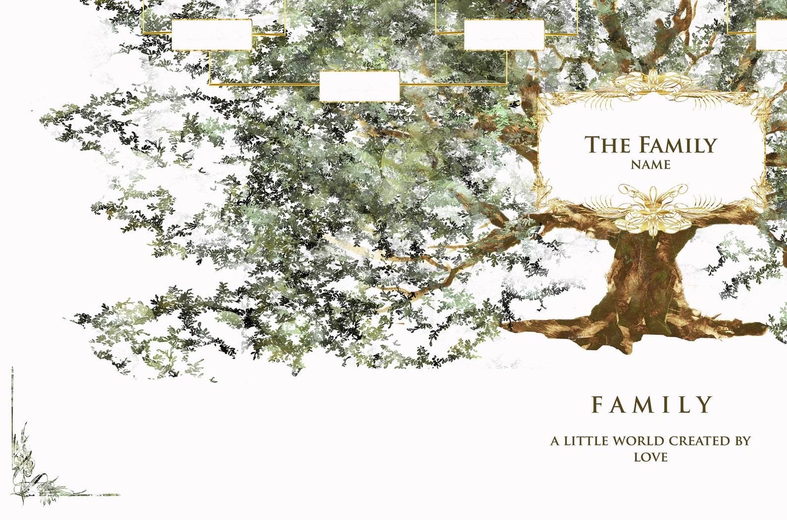 Great Royal Gold Large 40x30 Ancestry Genealogy Family - Etsy