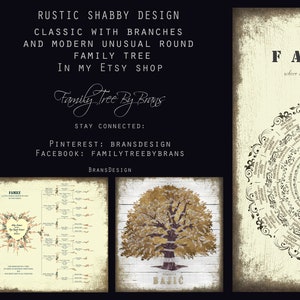 Yellow Retro Ancestry Family Tree, Mother's Day Gift, Grandmother Gift ...