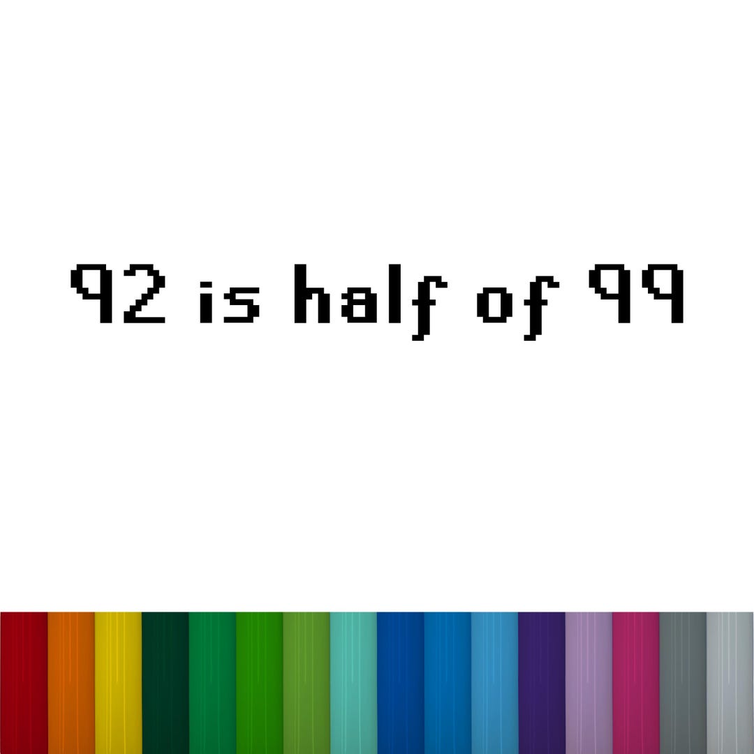 92 is Half of 99 Runescape Vinyl Decal Sticker - Etsy