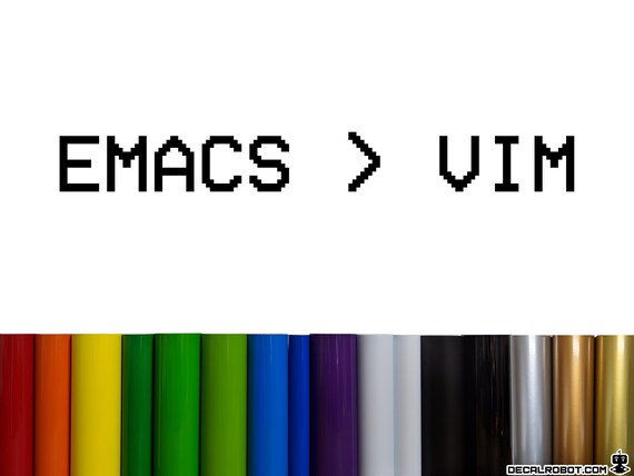 EMACS VIM Vinyl Decal Sticker | Etsy