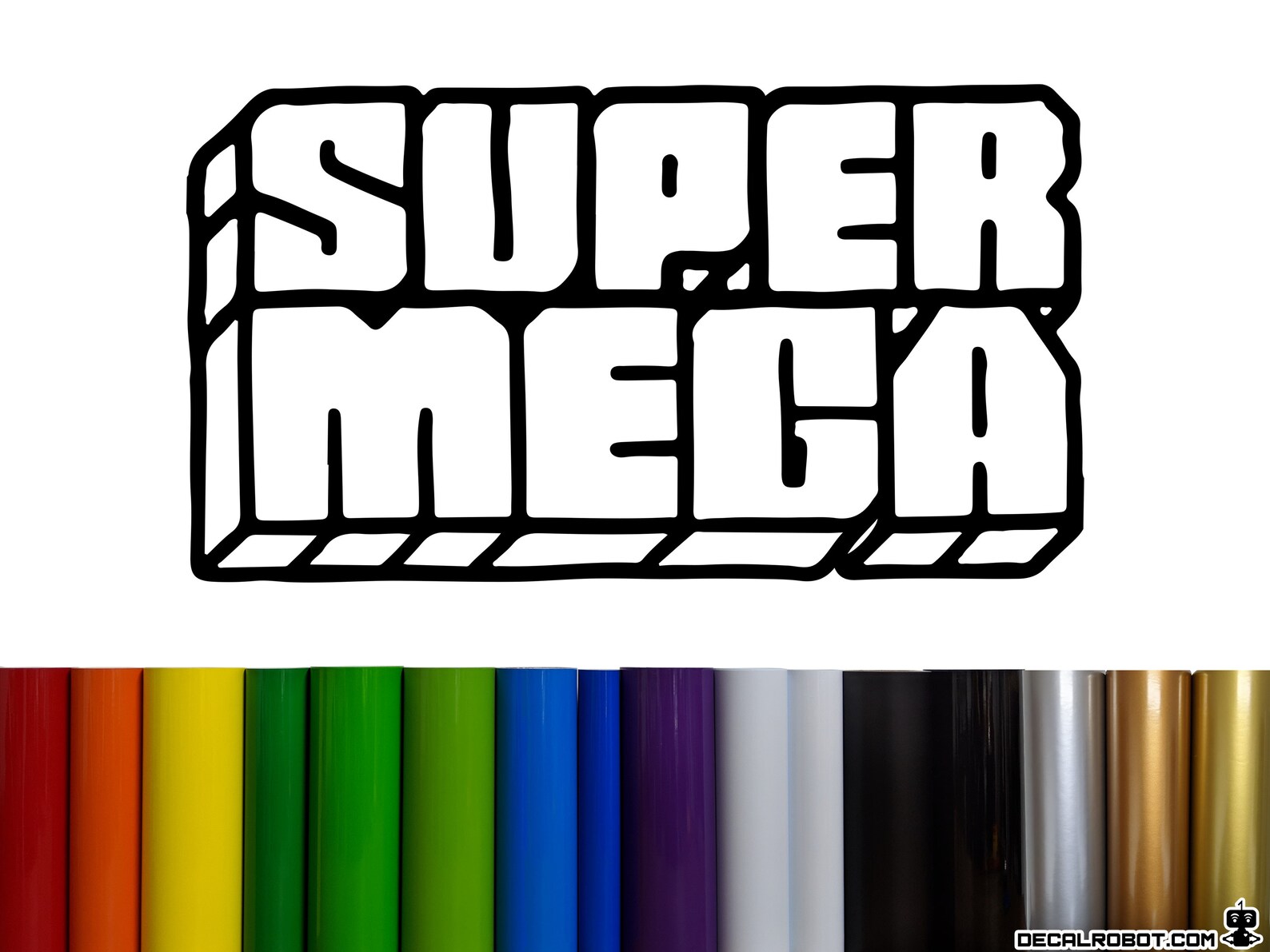Supermega Logo Vinyl Decal Sticker - Etsy Australia