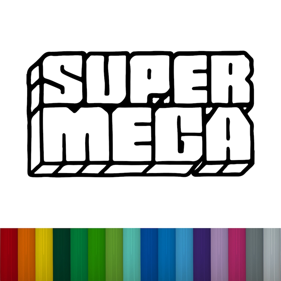 Supermega Logo Vinyl Decal Sticker - Etsy