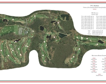 TPC Boston Outline print - Etsy