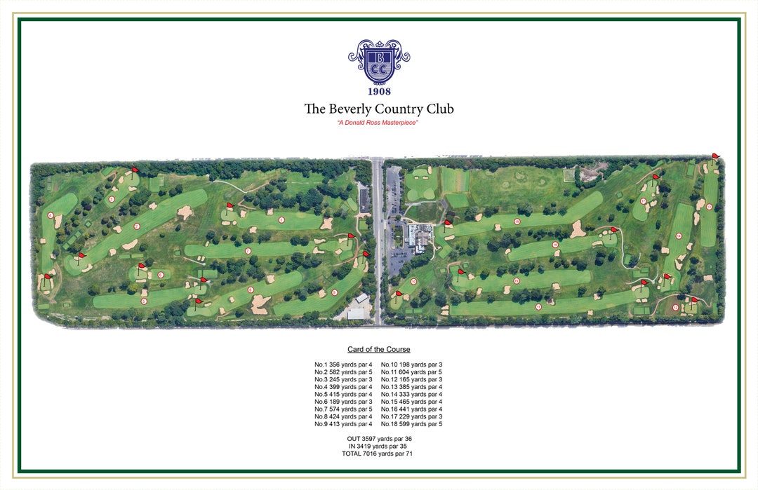 The Beverly Country Club 1908 Donald Ross - Etsy