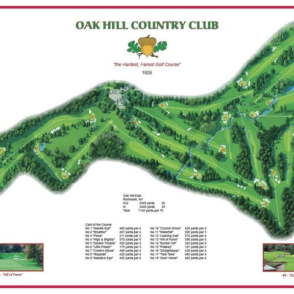 Oak Hill Course Map - Etsy