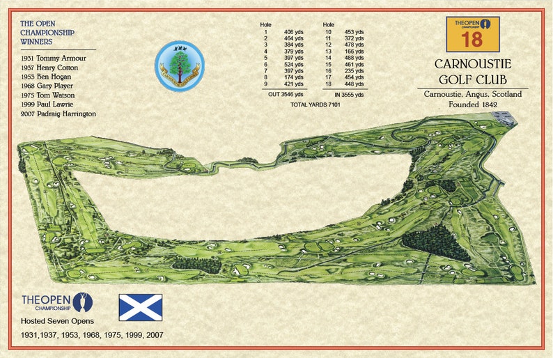 Carnoustie British Open Winners - Etsy