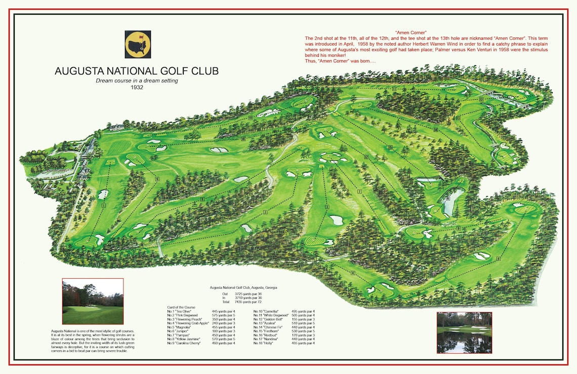 Augusta National Golf Club | Etsy Canada