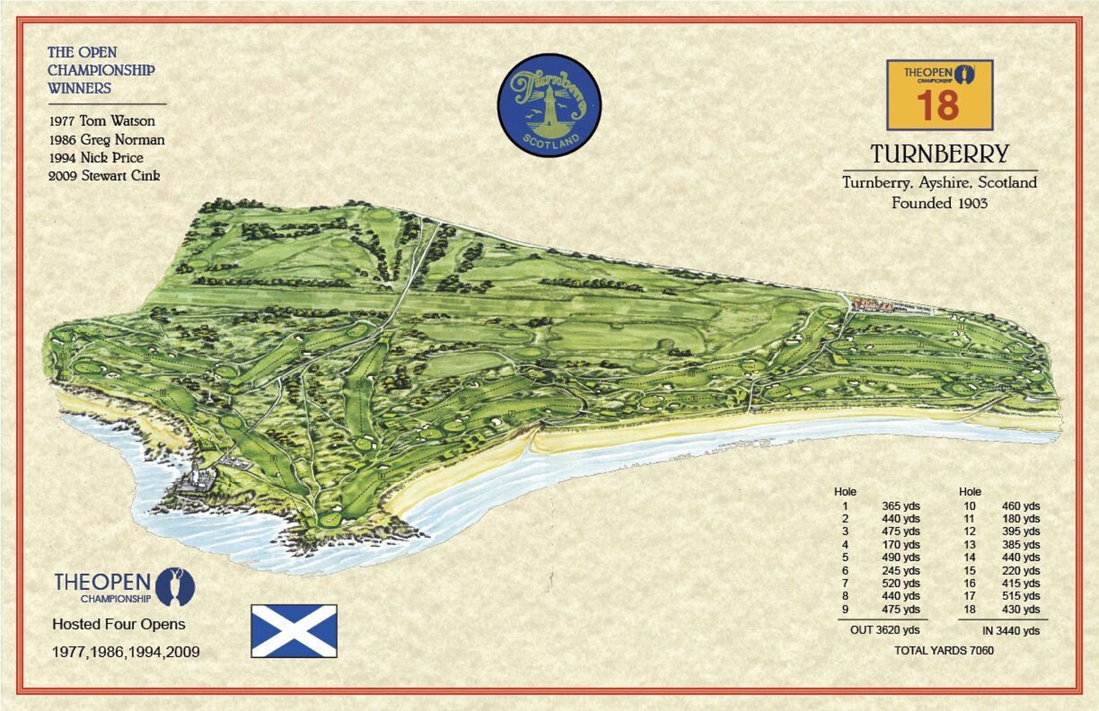 Turnberry With British Open Winners - Etsy