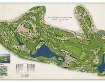 Golf Course Map Tpc Scottsdale - Etsy