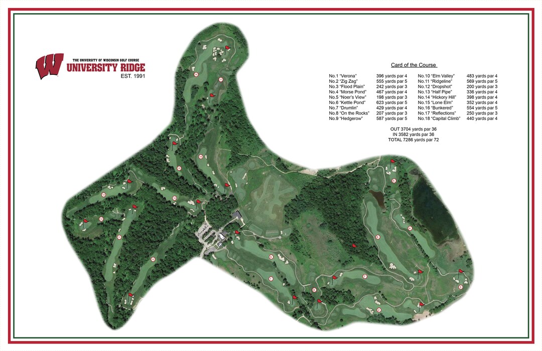 University of Wisconsin University Ridge GC - Etsy