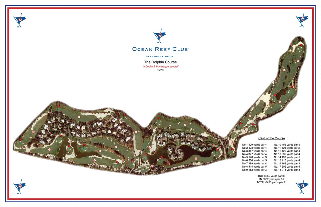 Ocean Reef Club- the Dolphin Course - Etsy
