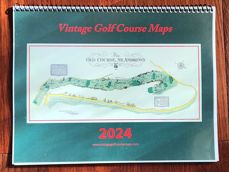 2024 Calendar by Vintage Golf Course Maps - Etsy