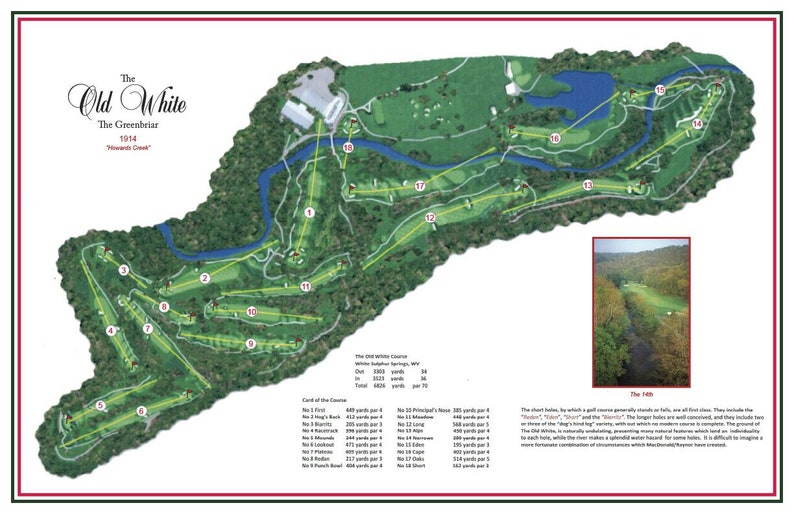 Greenbrier "the Old White Course" - Etsy