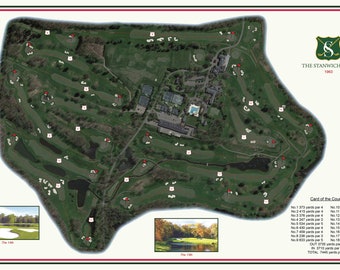 The Stanwich Club Blueprint (print) - Etsy