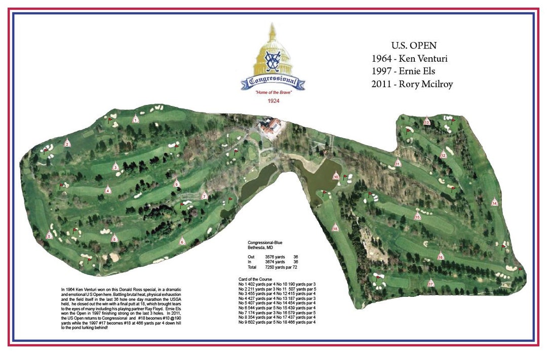 Congressional Golf Club - US Open Winners - Etsy