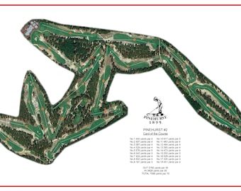 Pinehurst No. 2 Golf Course Map - Etsy UK