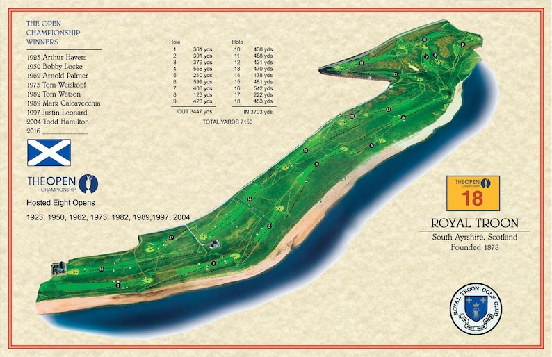 Royal Troon With British Open Winners - Etsy