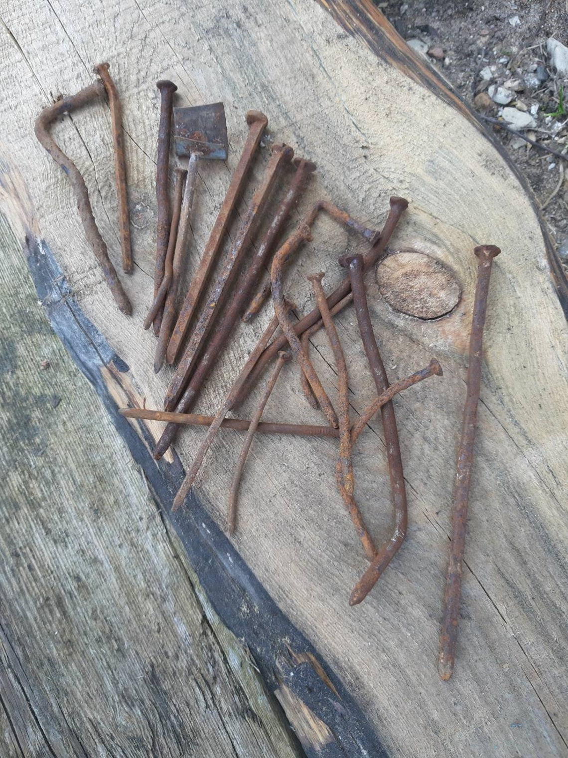 Vintage Rusty Nails Set of 20 Rusty NAILS Used Bent Rusty Nails Old ...