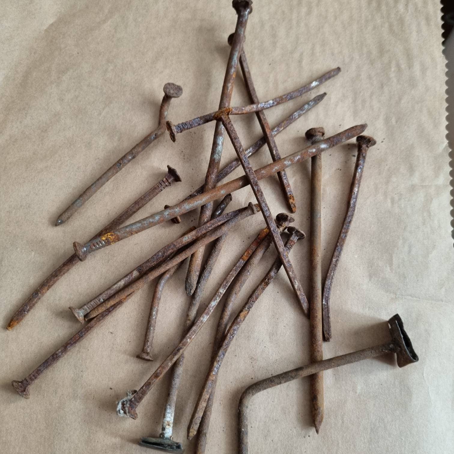 Vintage Rusty Nails Set of 20 Rusty NAILS Used Bent Rusty Nails Old ...