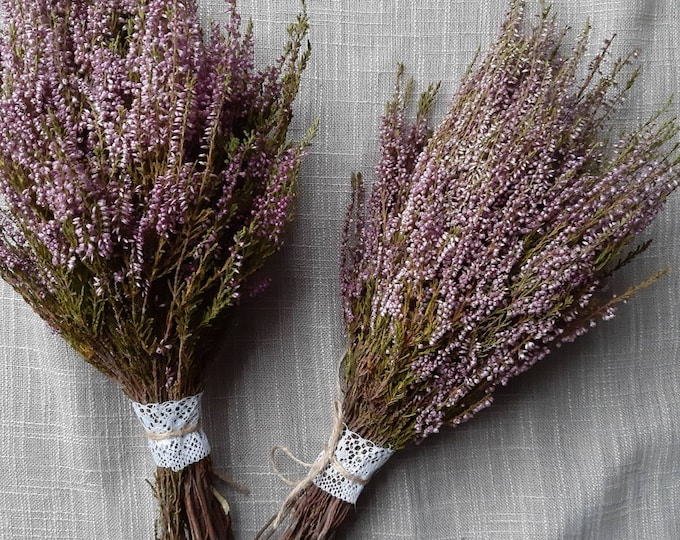 Heather Bouquet Dried Flower Bunch Dried Heather Flower Calluna ...