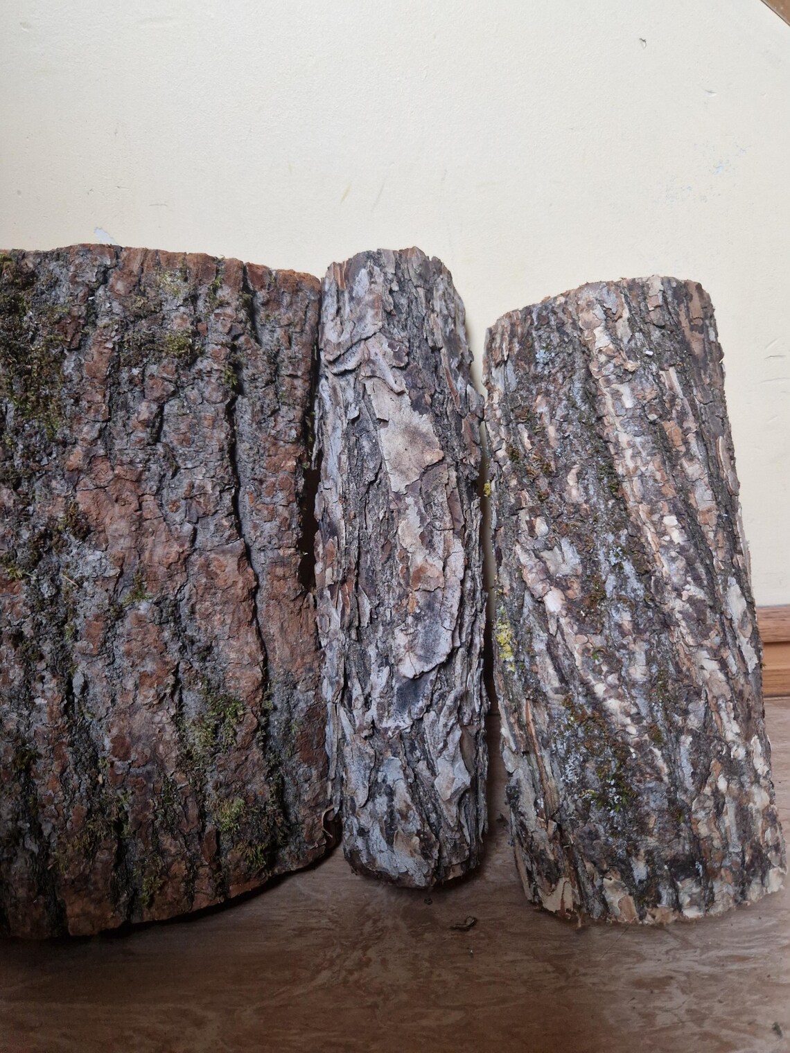 Set of 2 Real Natural Wooden Bark Forest Decor Tree Bark Sheets for Art ...