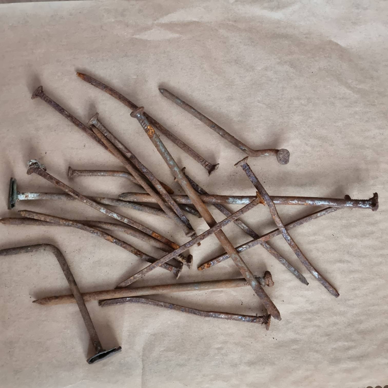 Vintage Rusty Nails Set of 20 Rusty NAILS Used Bent Rusty Nails Old ...