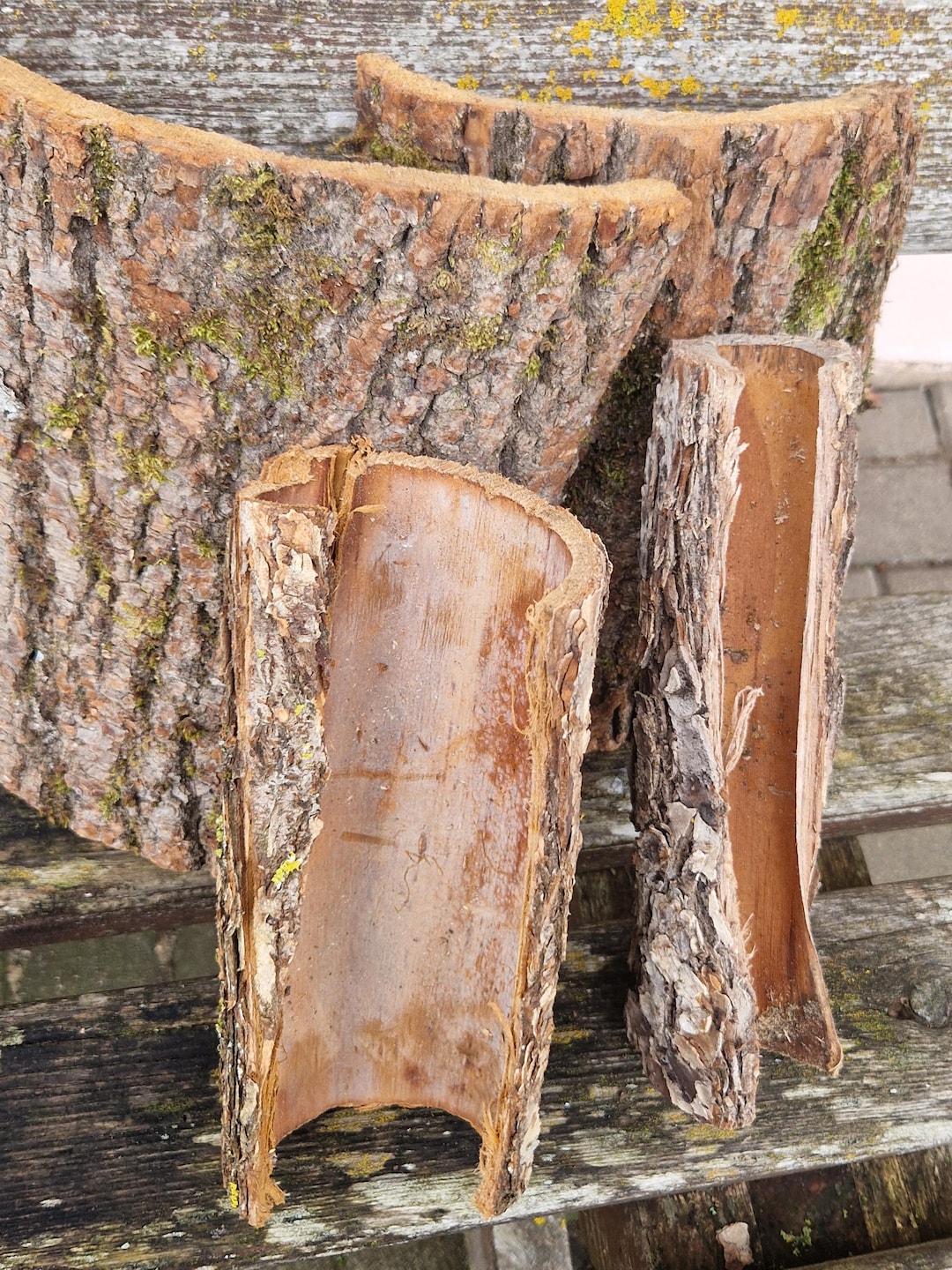 Set of 2 Real Natural Wooden Bark Forest Decor Tree Bark Sheets for Art ...