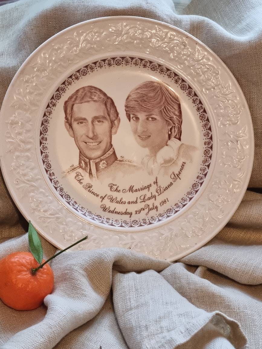 Vintage Plate Prince Charles and Lady Diana Porcelain Plate Porcelain ...