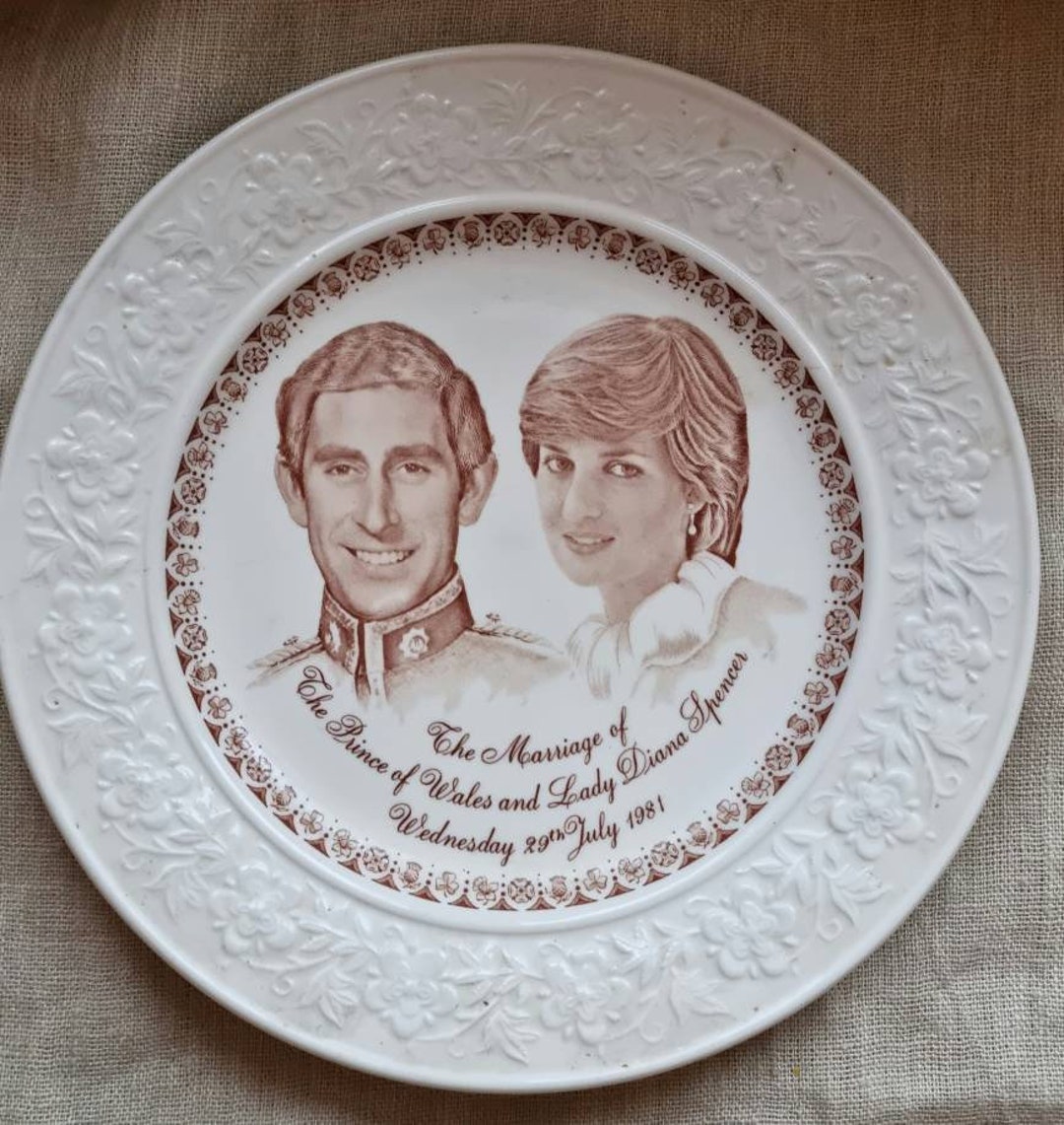 Vintage Plate Prince Charles and Lady Diana Porcelain Plate Porcelain ...