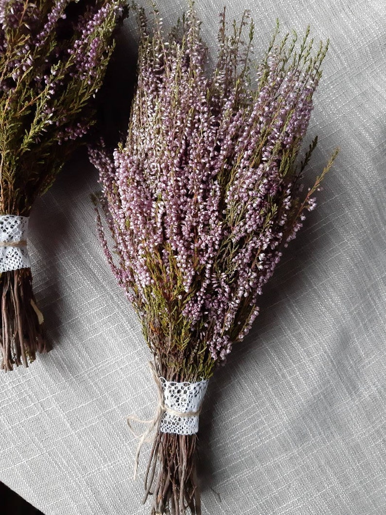 Heather Bouquet Dried Flower Bunch Dried Heather Flower Calluna ...